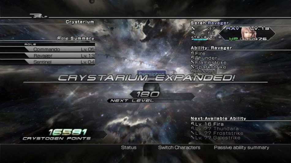 Cristarium de FINAL FANTASY XIII-2 | Nova Crystallis